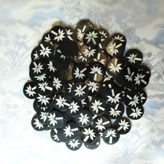 Black shell buttons - Gifts to sew for friends - Unique sewing buttons ...