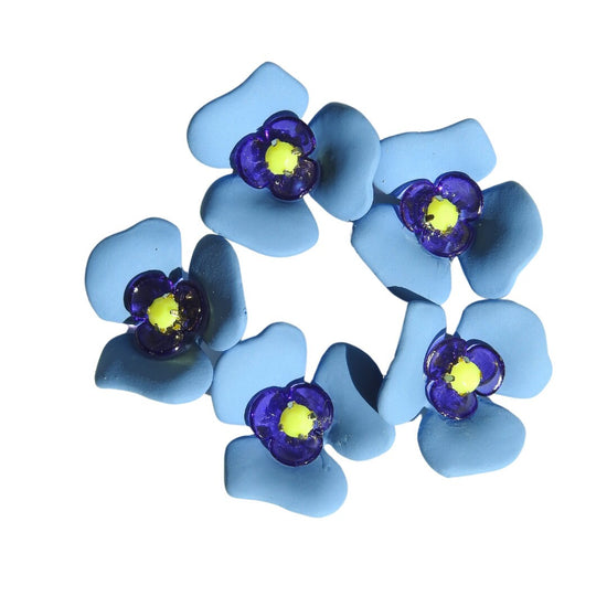 Blue Floral Decorative Buttons – zazaofcanada