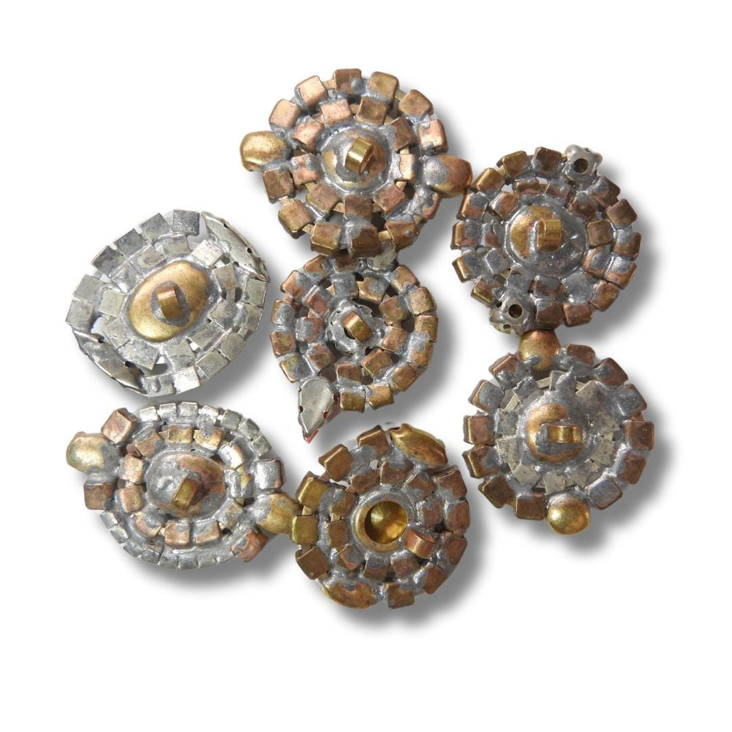 Colorful Antique glass buttons lot