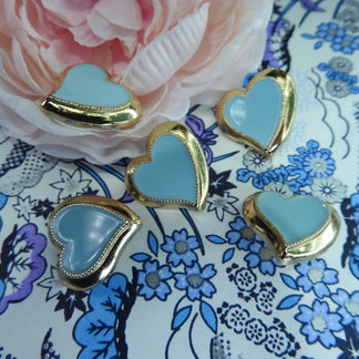Blue large heart buttons - Shop fancy buttons now! – zazaofcanada