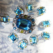 Lot of 10 large blue rhinestone buttons – zazaofcanada