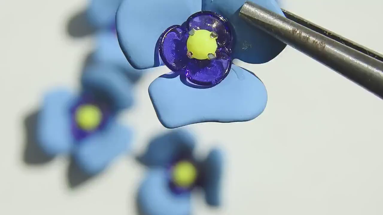 Blue Floral Decorative Buttons – zazaofcanada