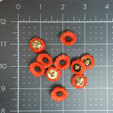 Flower shaped buttons - Poppy fancy buttons – zazaofcanada