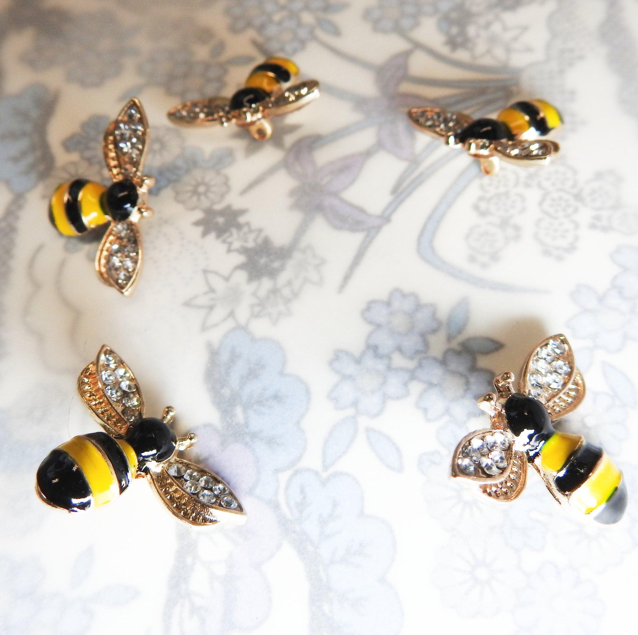 Small bee buttons – zazaofcanada