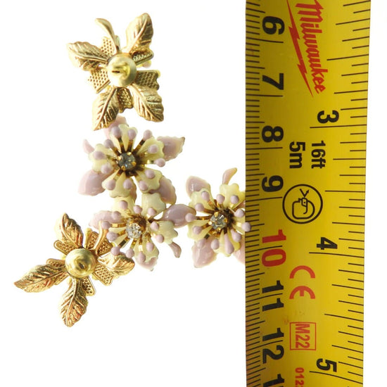 Light purple metal flower buttons - sewing themed gifts